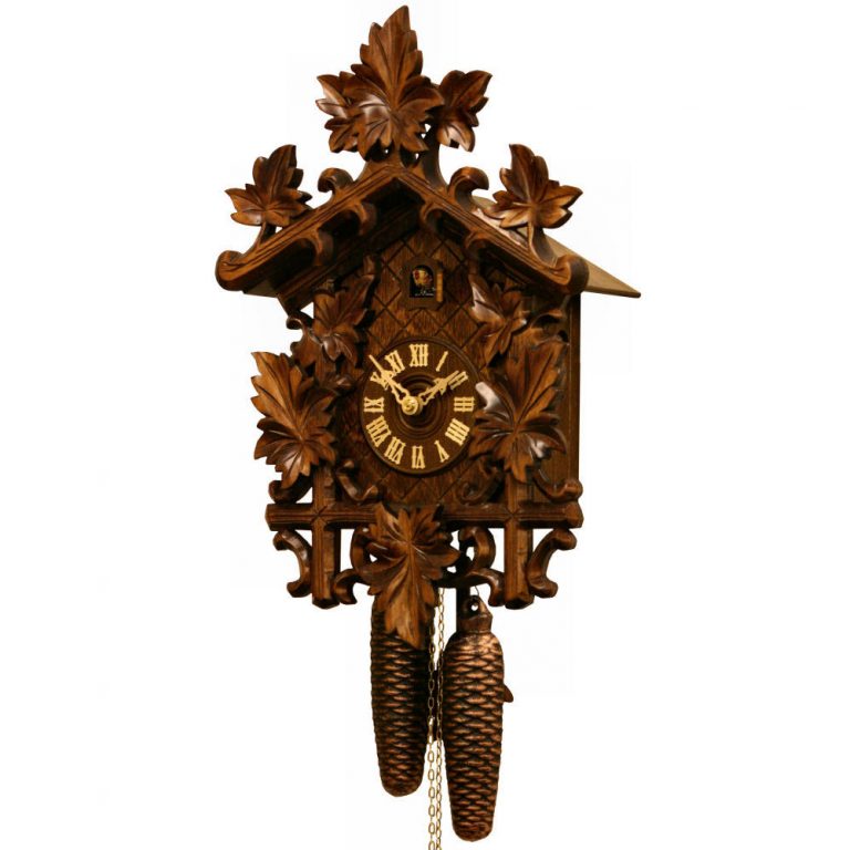 Antique Style Cuckoo Clock with Leaves - CuckooClocks.co.uk