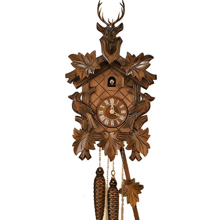 Traditional Style Cuckoo Clock with Stags Head - CuckooClocks.co.uk